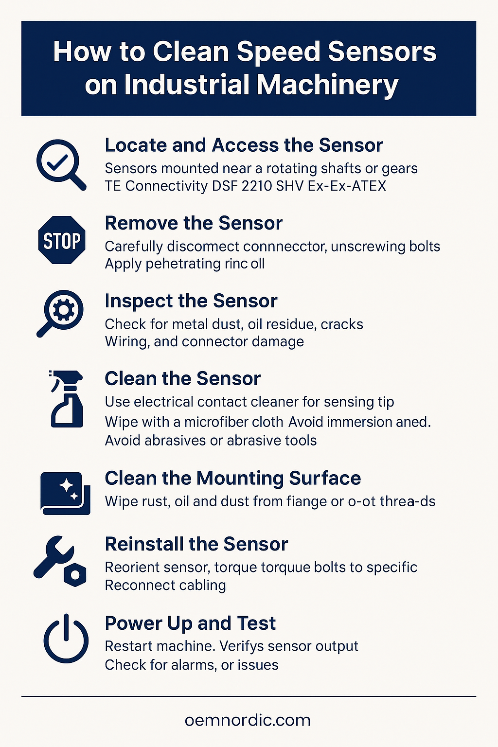 How to Clean Speed Sensors on Industrial Machinery | OEM Nordic