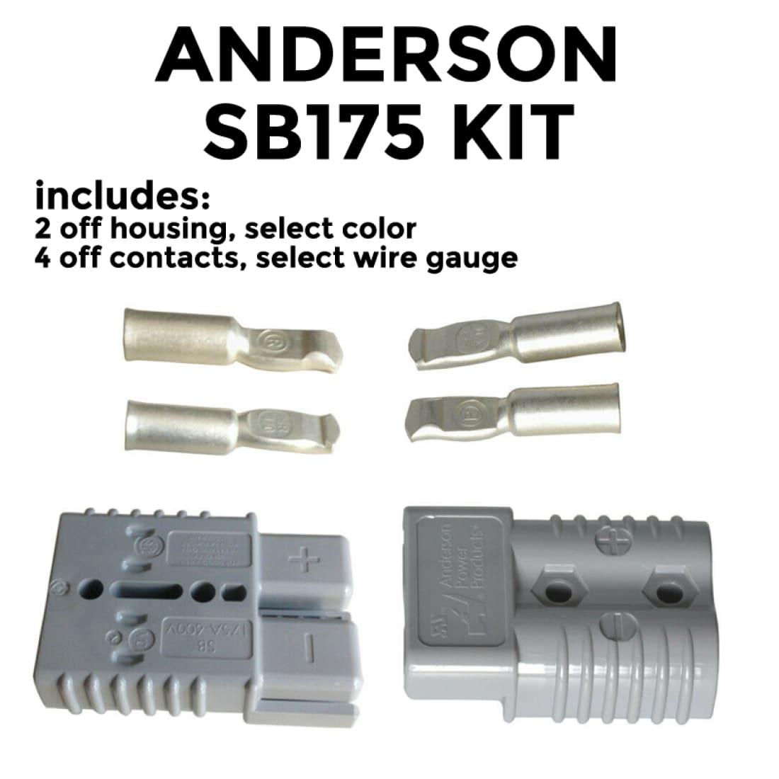 Anderson sb 175 amp kit of 2 connectors select housing color and wire ...