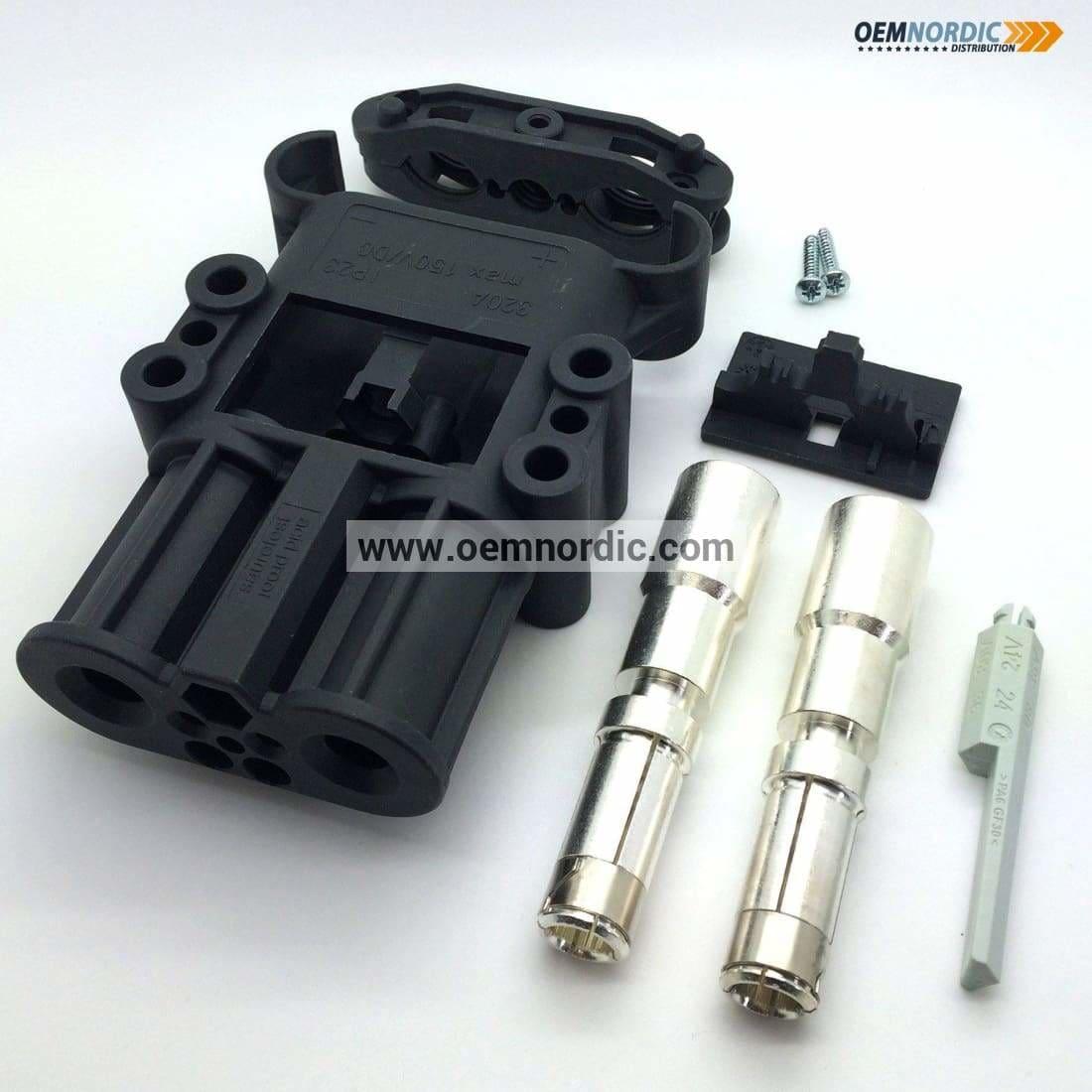 Rema battery connector din 320 socket with contacts standard black ...