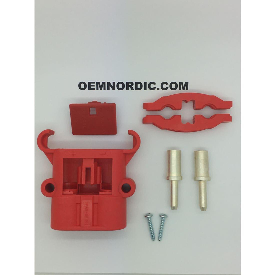 Rema battery connector din80 red plug with contacts battery acid ...